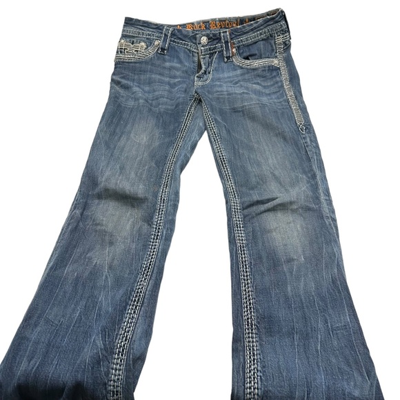Rock Revival | Jeans | Rock Revival Womens 26 Kai Bootcut Jeans Western Cowgirl Y2k Embroidered ...